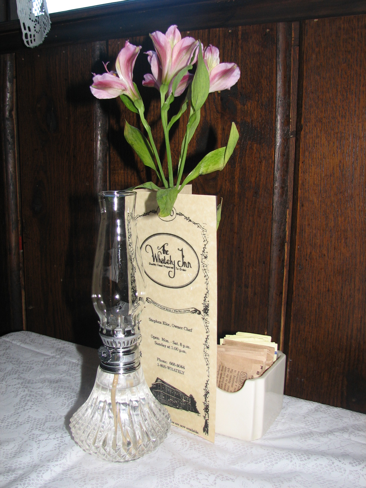 Special Day Menus | The Whately Inn